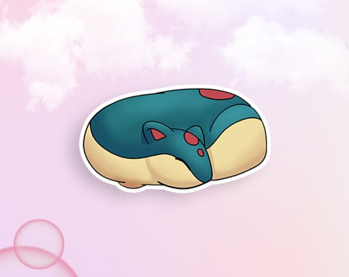 Sleeping Quilava Pokemon Collection Sticker, Print and Die-cut Vinyl ...
