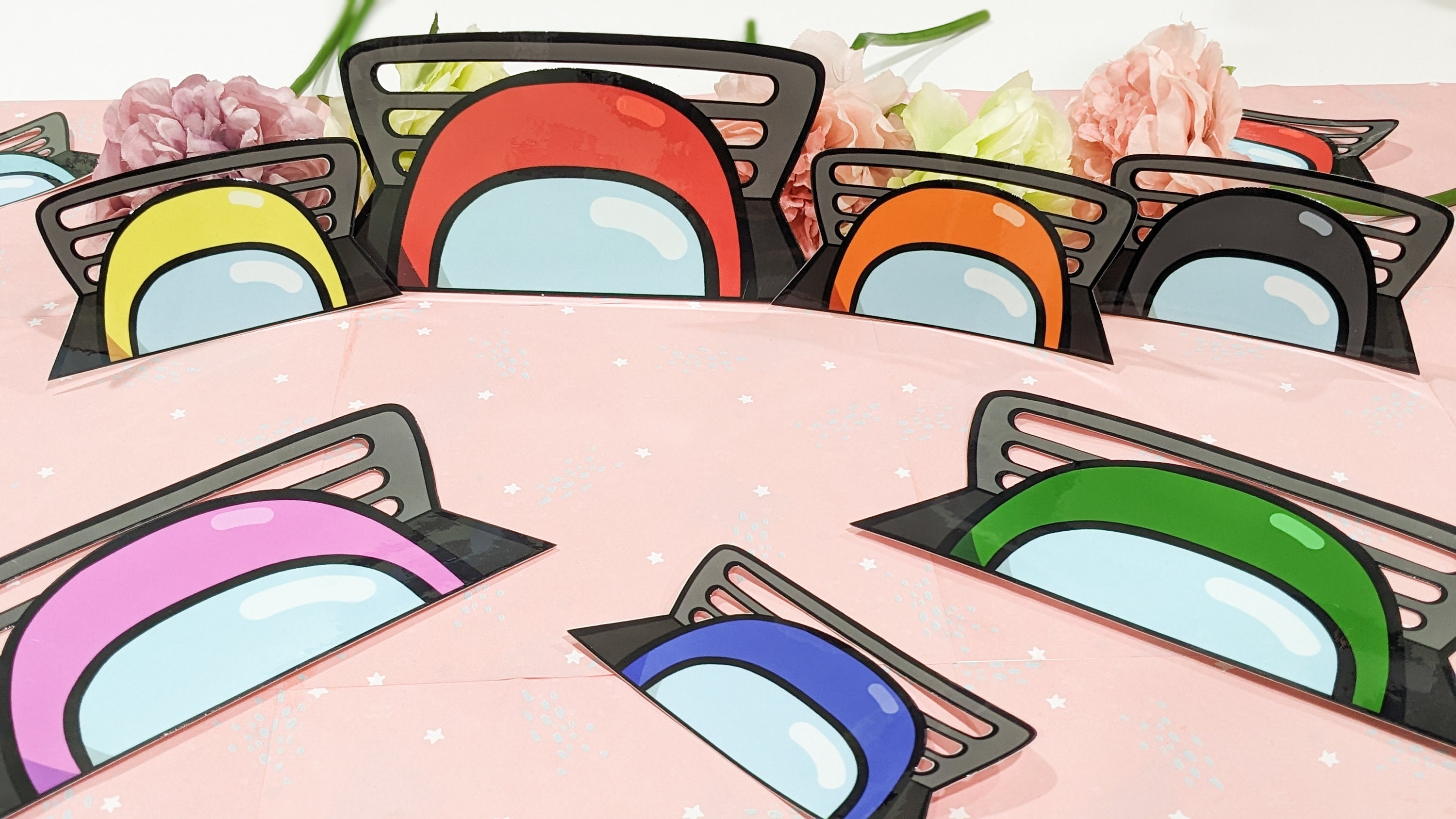 Among Us Imposter Peeking Waterproof Sticker, Car Peeker Impostor in ...