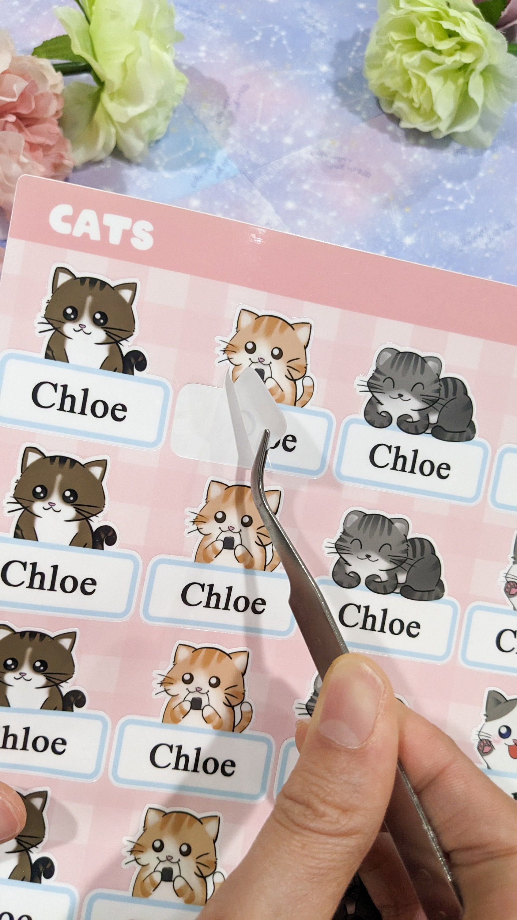 Hand Draw Hamsters Label Sheet, Custom Name Waterproof and Glossy ...