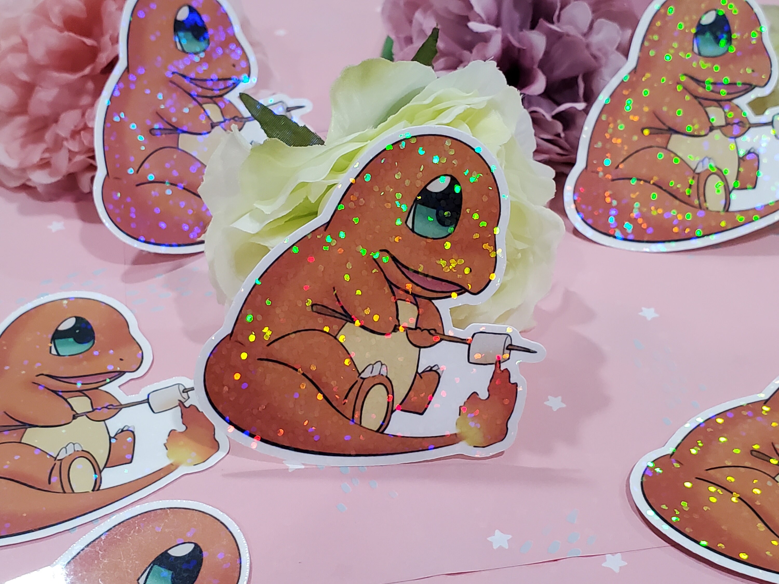 Charmander Barbeque Waterproof Sticker, Kawaii Pokemon High Quality ...