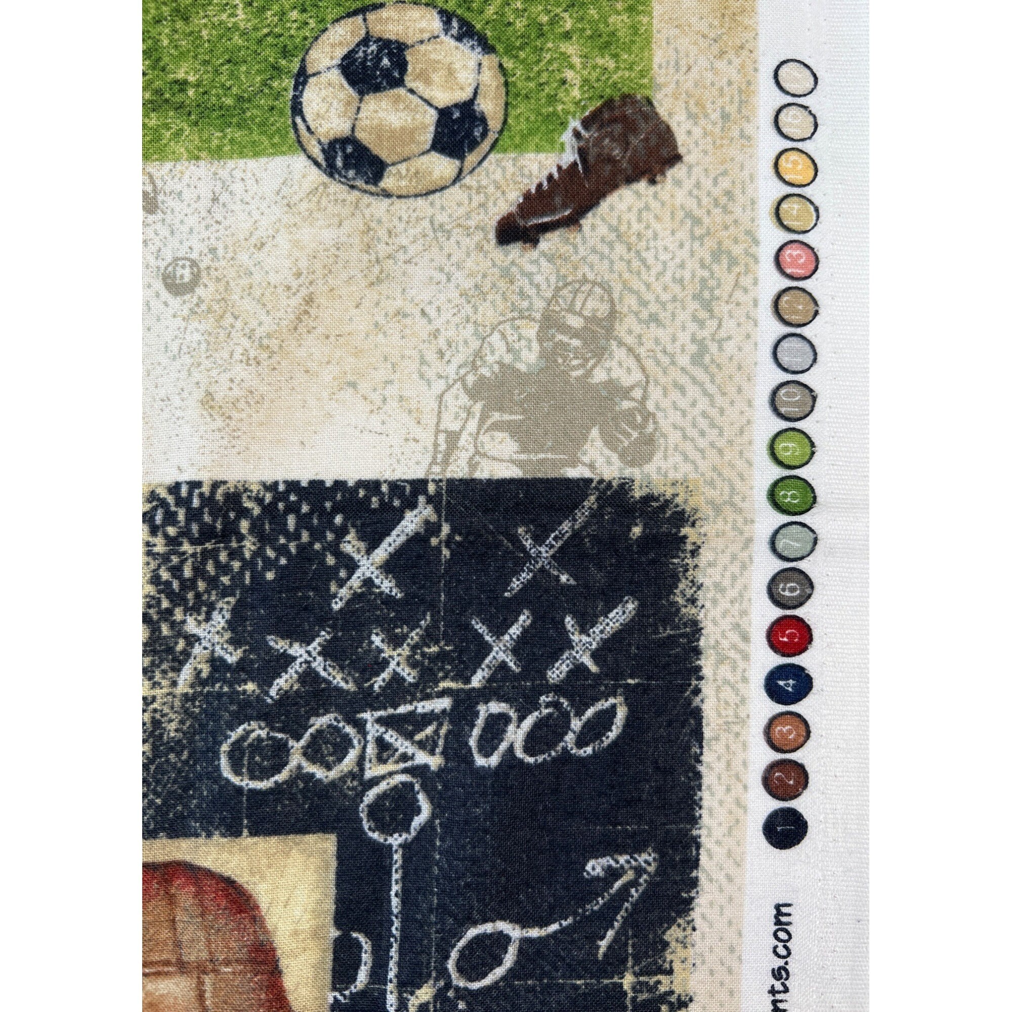 Fabric OOP Vintage Varsity by Stephanie Marrott Licensed to Wilmington ...