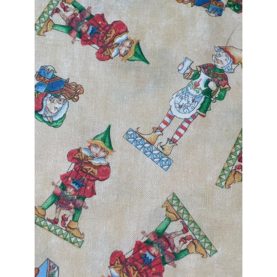 Fabric OOP Santa Elf Toss by Jim Shore for Creative Products 38 X 44 ...