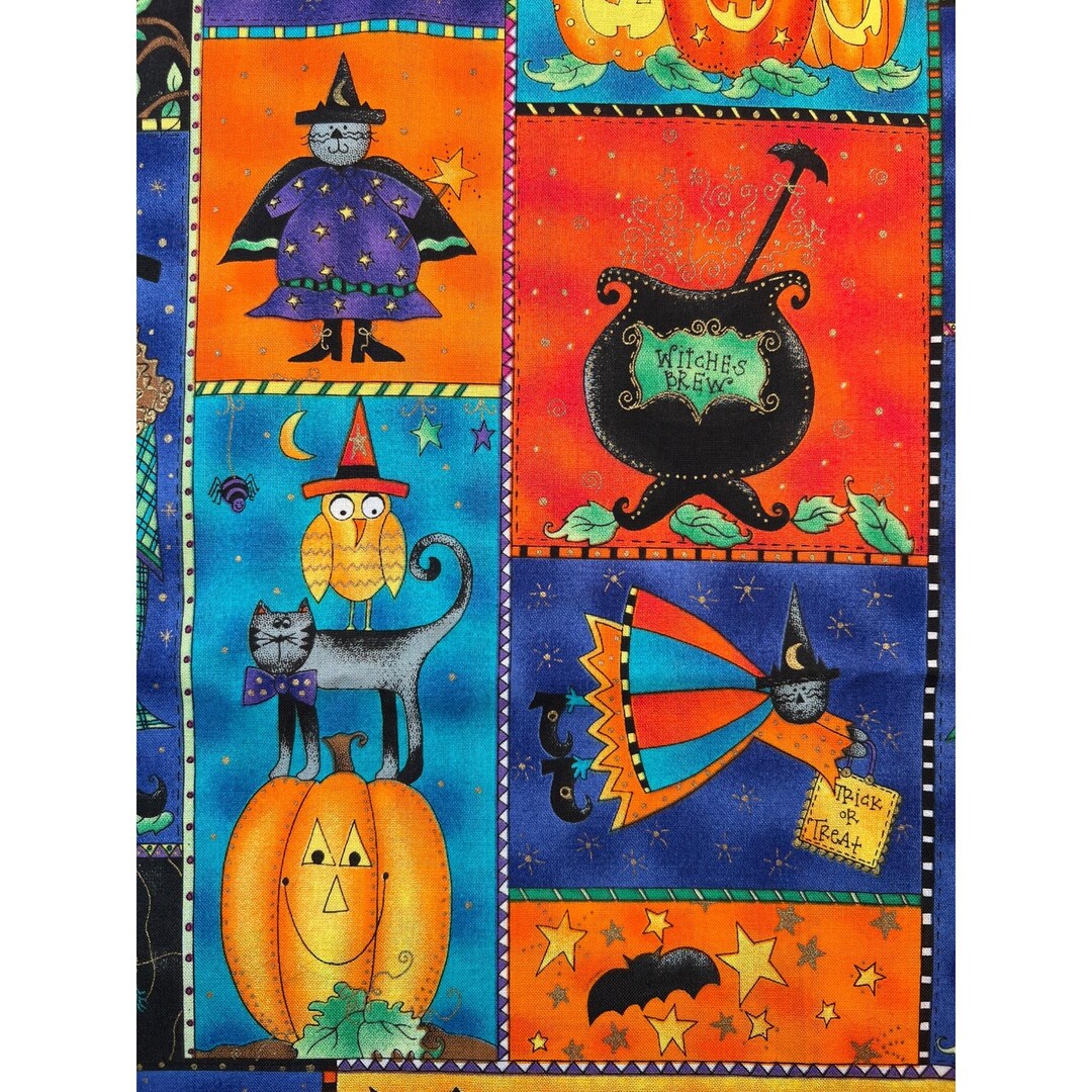 Fabric OOP Whimsical Witches Halloween K.P. Kids & Co by Kari Pearson ...