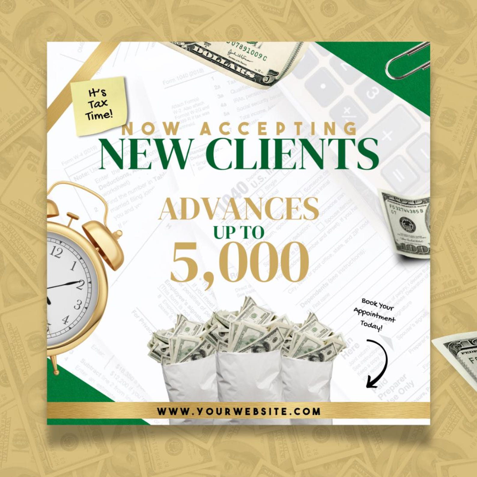 Tax Time Flyer, Editable Canva Template (digital Download) - Etsy