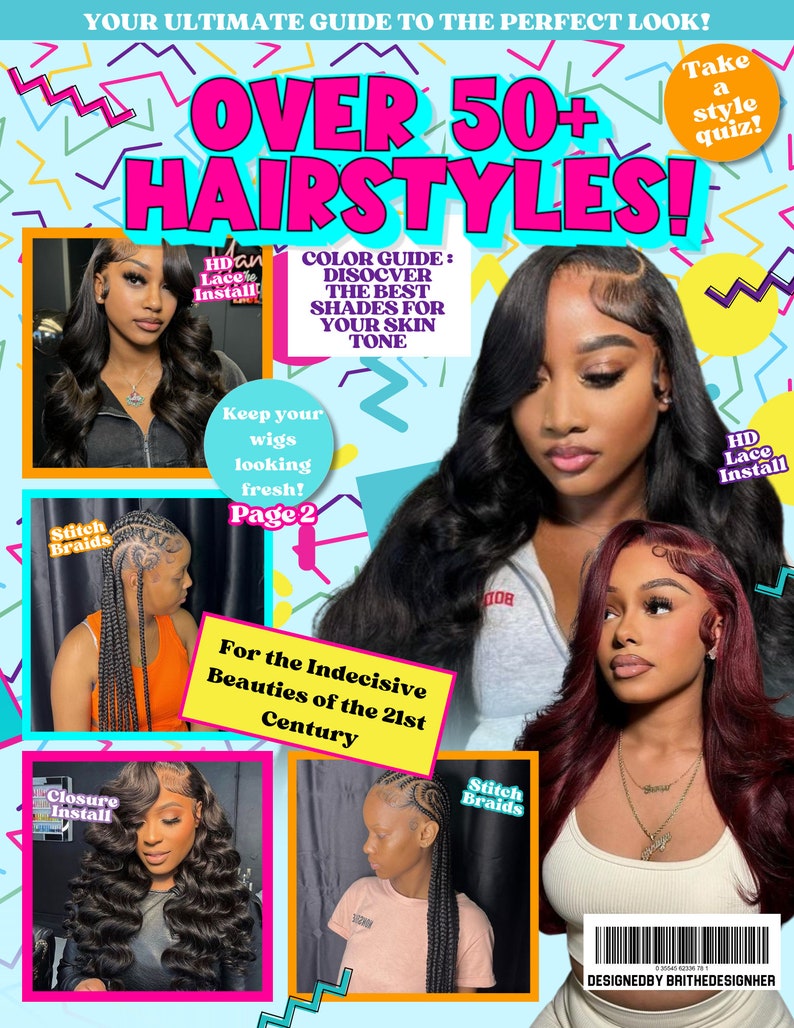 90s Hair & Beauty Magazine Template, Retro Aesthetic (canva) - Etsy