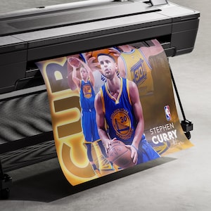 Steph Curry Poster, Golden State Warriors, Sports Poster, Sports ...