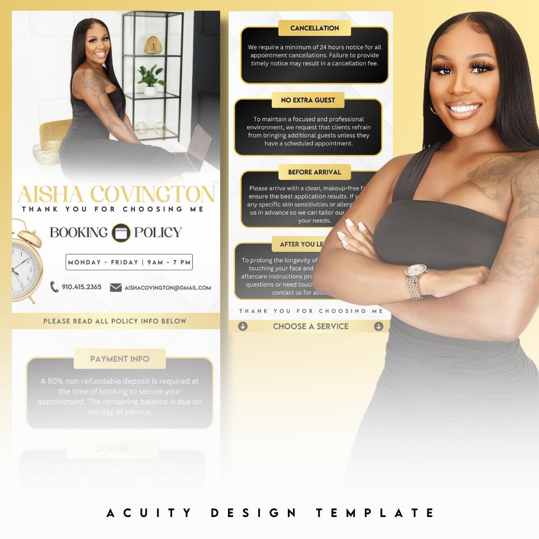 Acuity Design Template, Makeup Artist, Esthetician, Hairstylist, Booking Site Design, Acuity ...