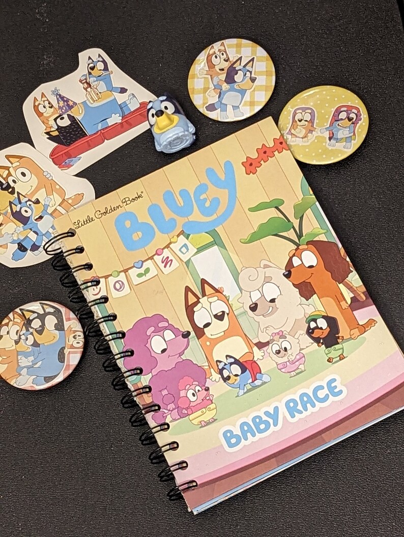 Bluey Notebook, Bluey Gift, Bluey Little Golden Book, Bluey - Etsy