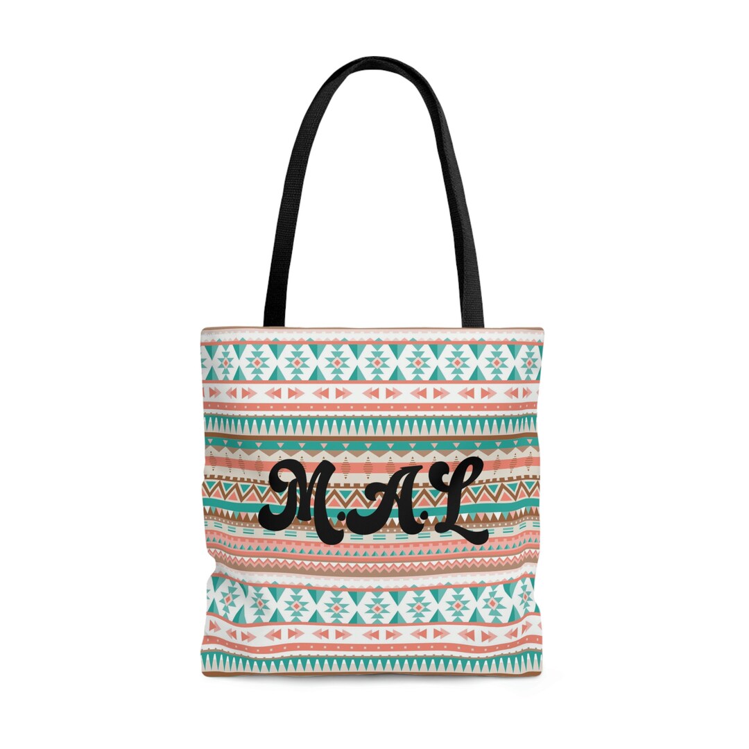 Personalized Tote Bag Girls Tote Bag Boho Pattern Tote Bag - Etsy