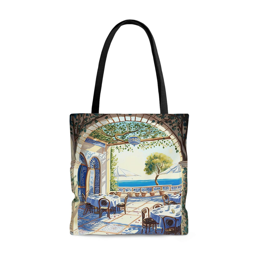 Greek Art Tote Bag, Greek Gift, Beautiful Tote Bag, Greece Scenery ...
