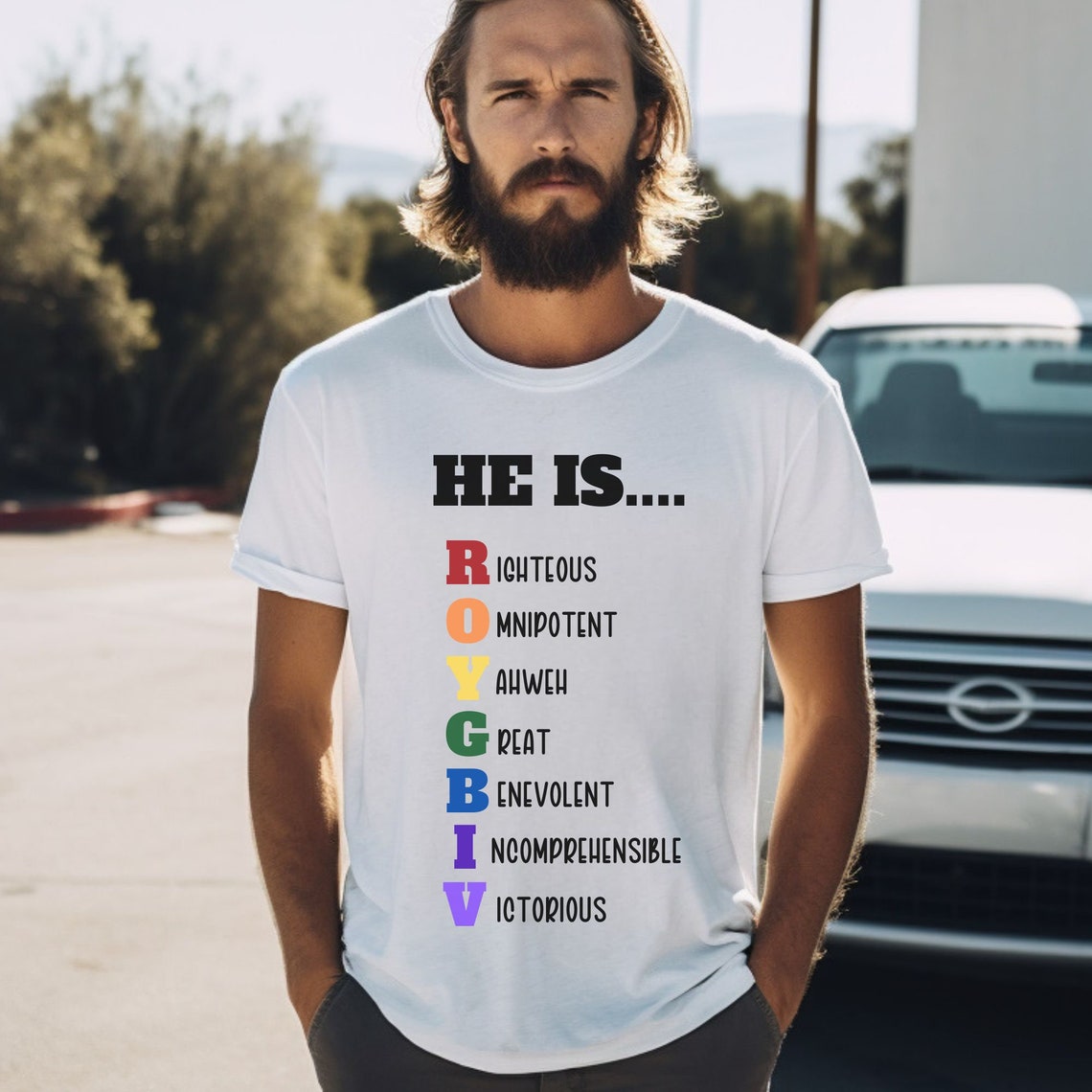 Christian Rainbow ROYGBIV Acronym Tshirt, Take Back the Rainbow ...