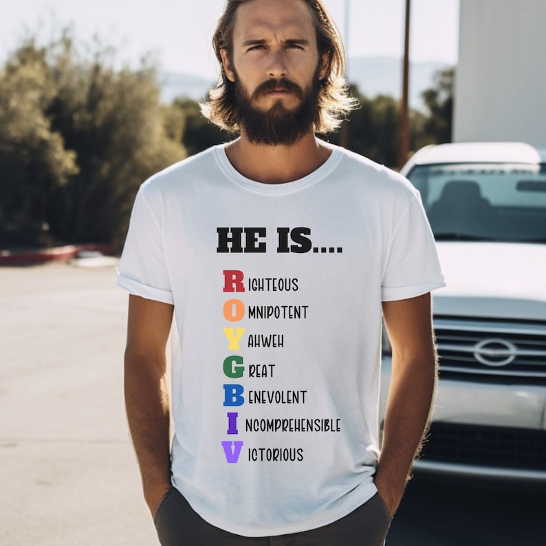 Christian Rainbow ROYGBIV Acronym Tshirt, Take Back the Rainbow ...