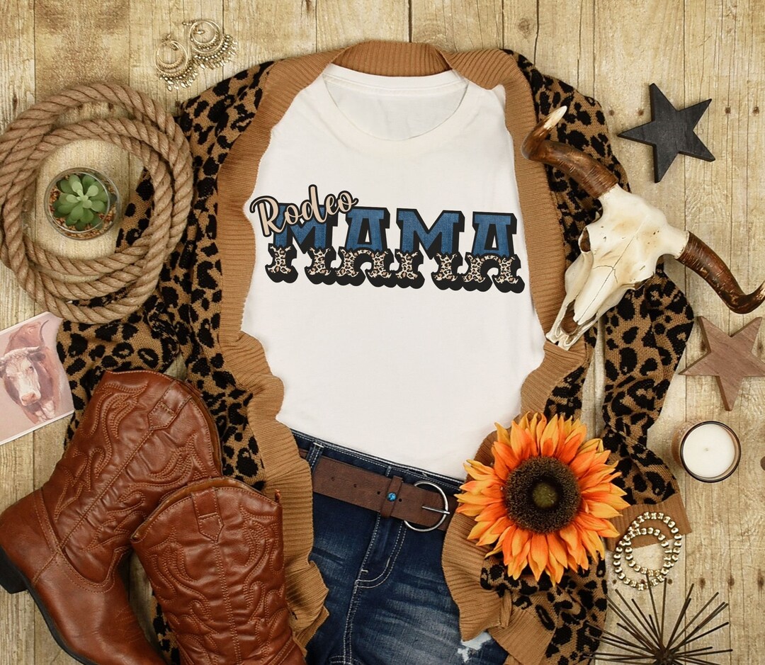 Women's Western Rodeo Tshirt, Rodeo Mama Top, Gift for Rodeo Mom ...