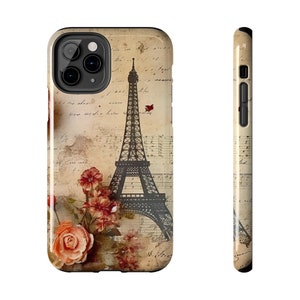 Vintage Eiffel Tower French iPhone Case, Shabby Chic Phone Case, Paris ...