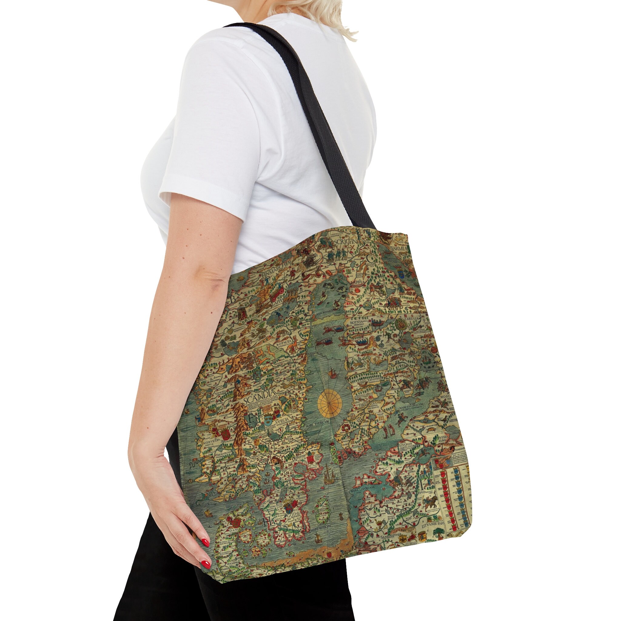 Old World Map Tote Bag, Finland Map, Gift for Geography Teacher ...