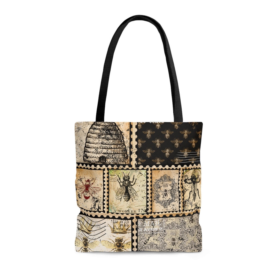 Victorian Honey Bee Tote Bag, Gift for Bee Keeper, Vintage Bumble Bee ...