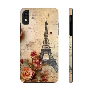 Vintage Eiffel Tower French iPhone Case, Shabby Chic Phone Case, Paris ...