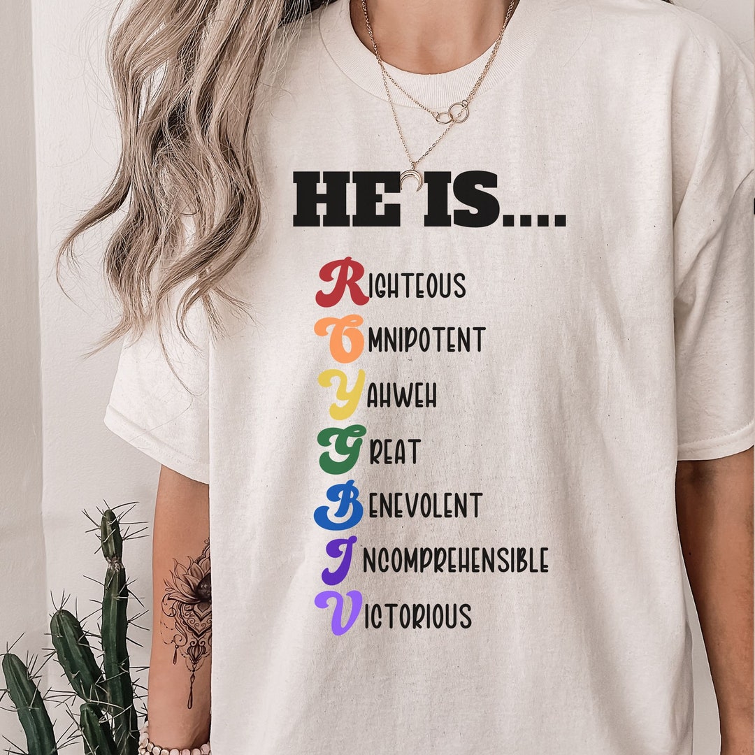 Christian Rainbow ROYGBIV Acronym Tshirt, Take Back the Rainbow, Gift ...