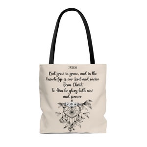 Scripture Tote Bag, Christian Tote, Butterfly Tote, Bible Verse Gift ...