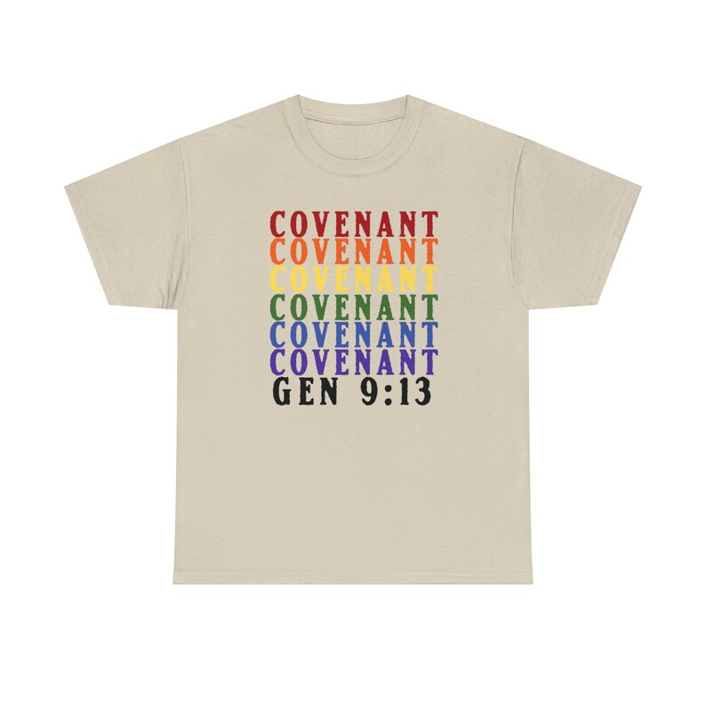 Men's Christian Rainbow God's Promise Covenant Rainbow Tshirt, Youth ...