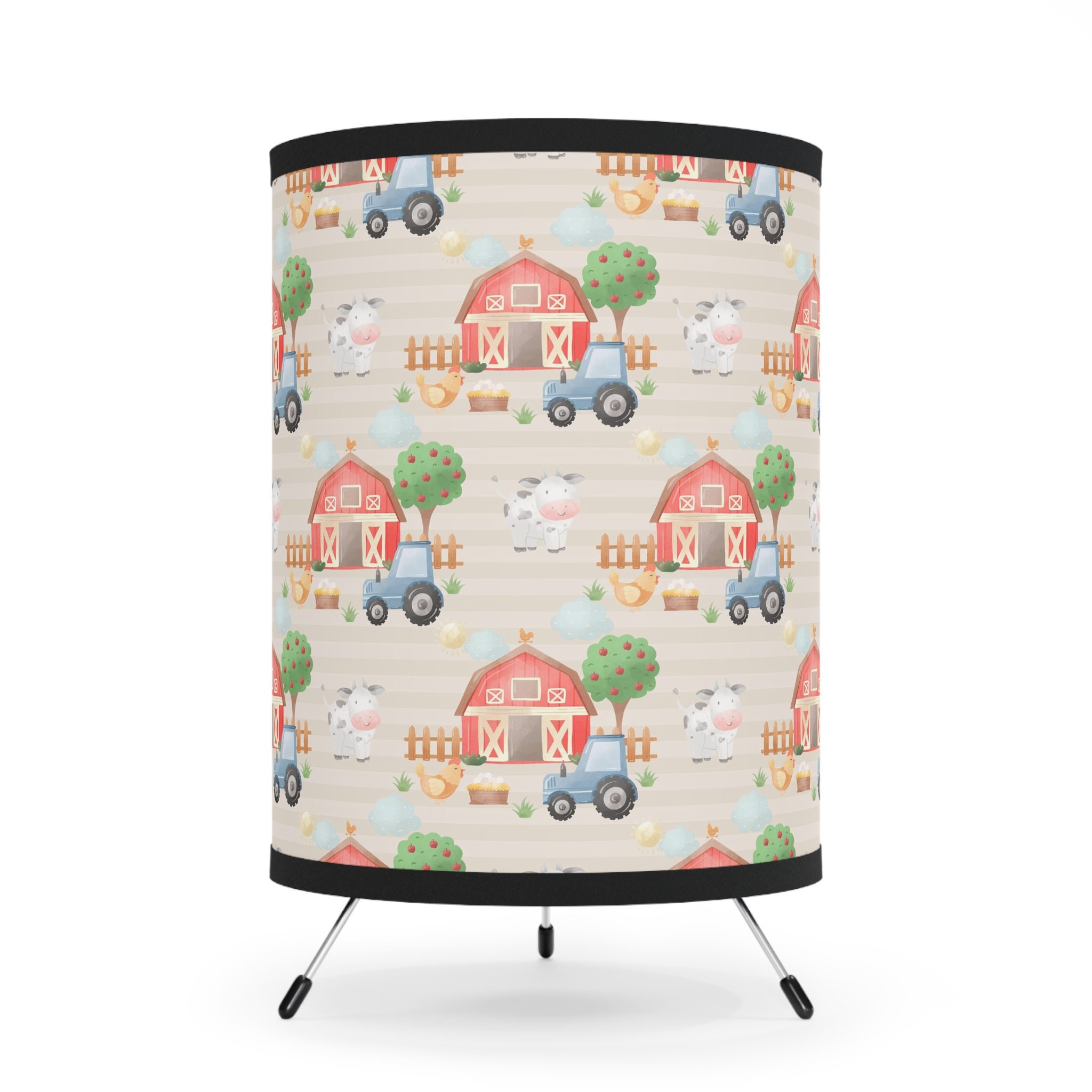 Farm Themed Tractor Nursery Lamp, Baby Boy Room Decor, Childs Bedroom ...