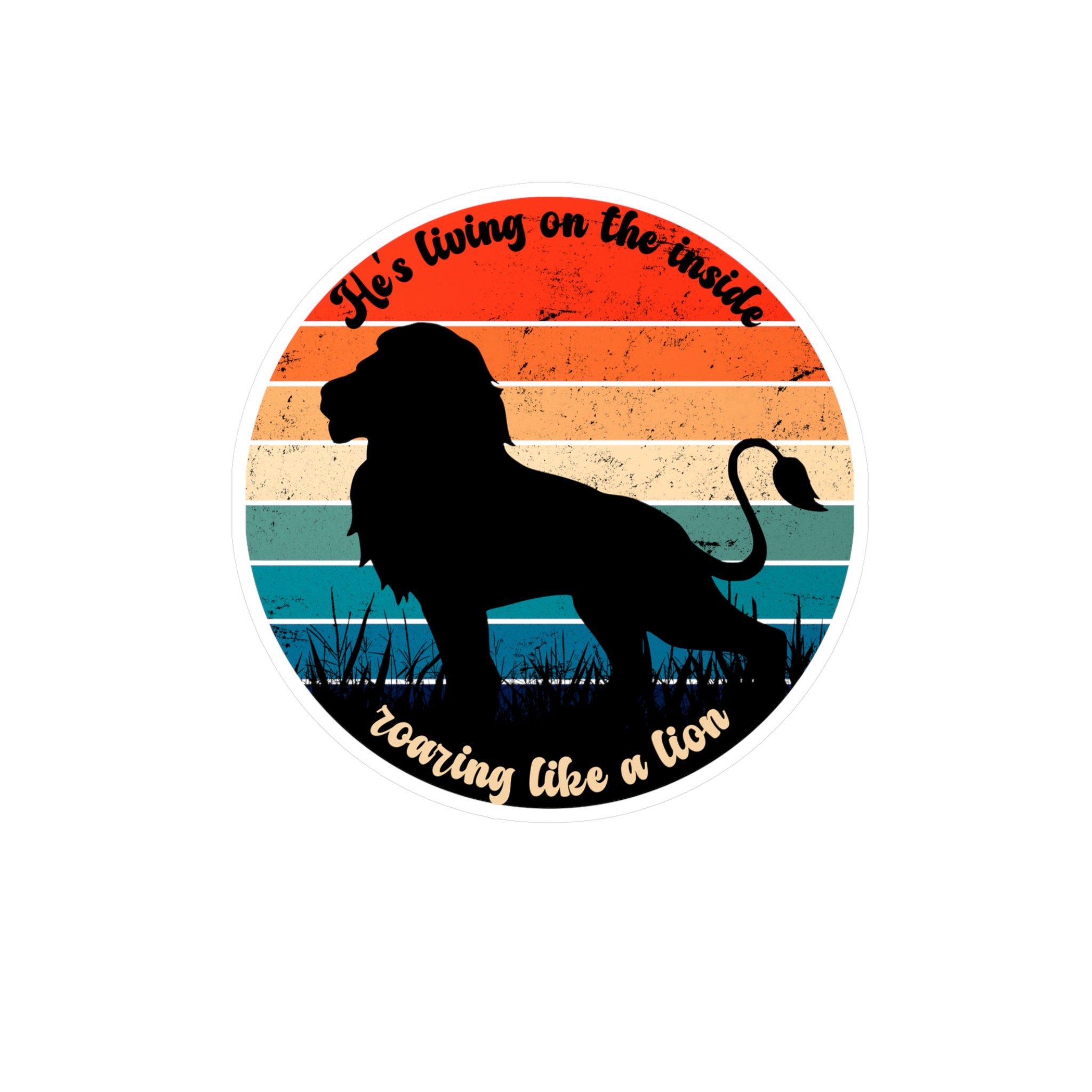 Christian Lion Decal, Roaring Like a Lion Sticker, Lion of Judah Decal ...