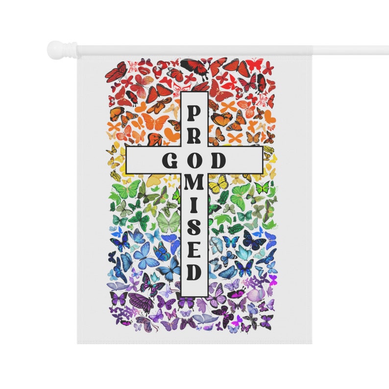 Christian Rainbow Butterfly Flag God's Promise Covenant - Etsy