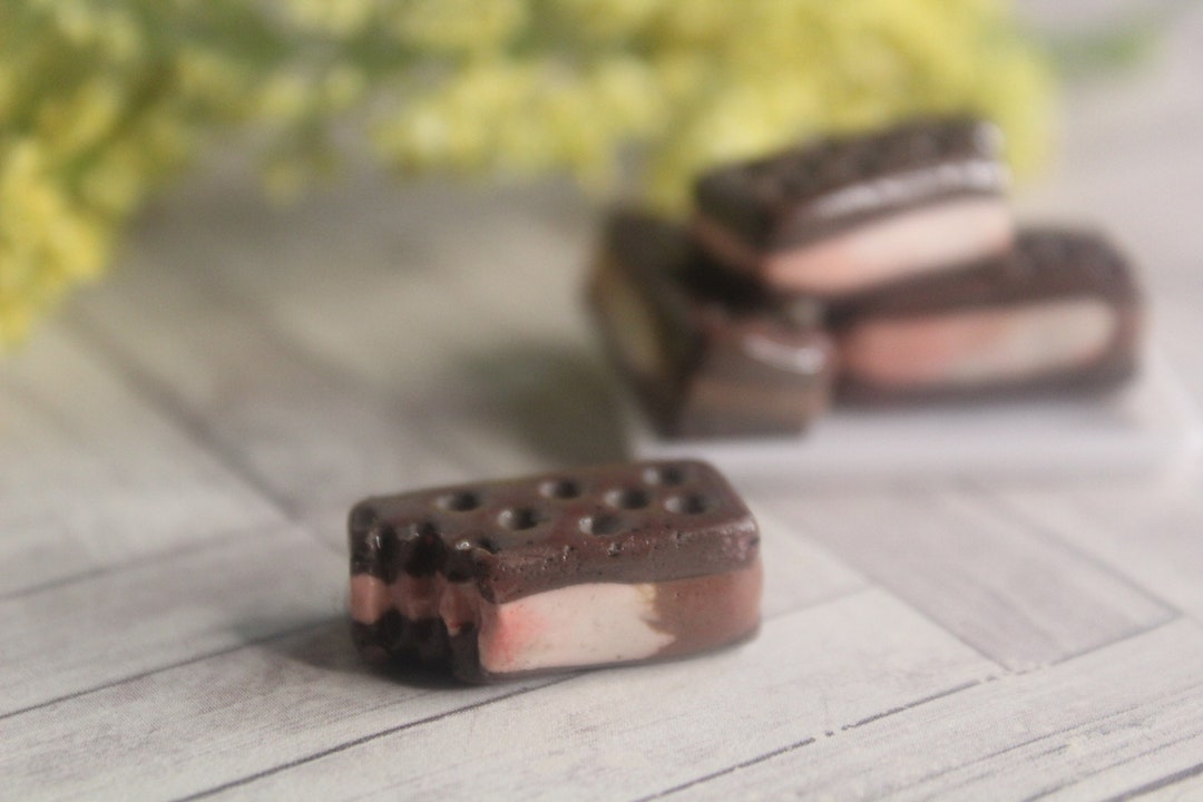 Miniature Polymer Clay (1:6 Scale) Neapolitan Icecream Sandwiches ...