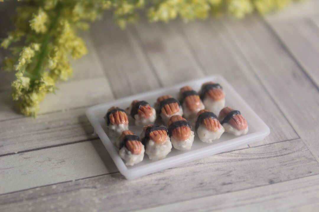 Miniature Polymer Clay 1:12 Scale Nigiri Sushi With Seaweed - Etsy