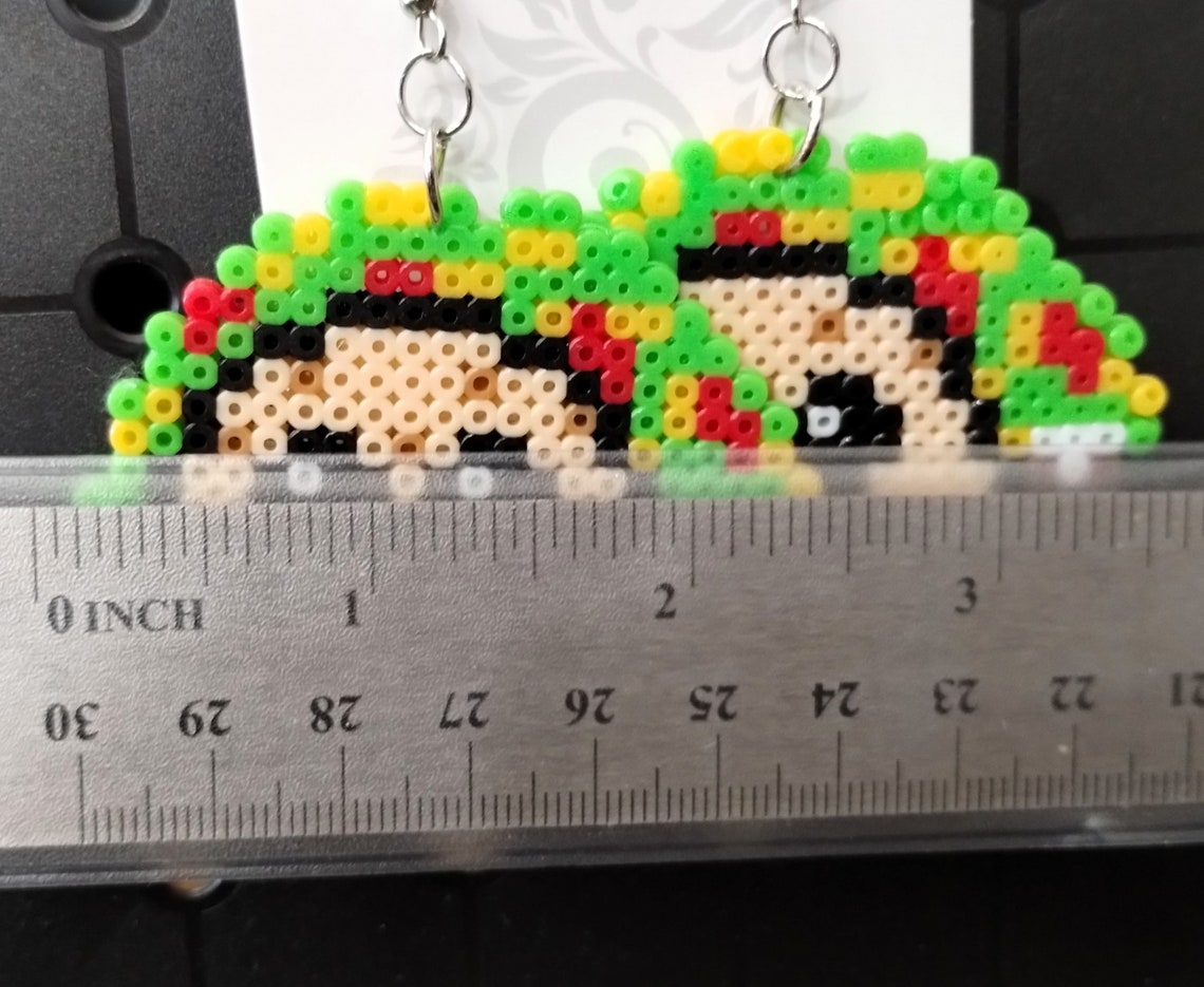 Tacos Earrings / Perler Beads / Hama Beads / Fuse Beds . Hand Made - Etsy