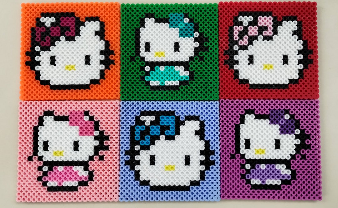 Hello Kitty Inspired Coasters / Perler Bead Coasters / Hama Beads ...