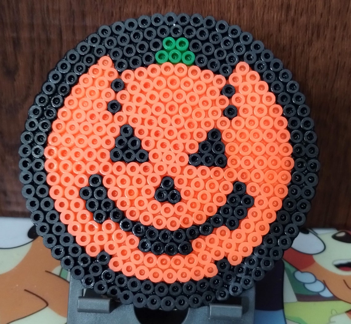 A Ghost! Coaster, Spider and Pumpkin, Halloween Coasters / Perler Bead ...