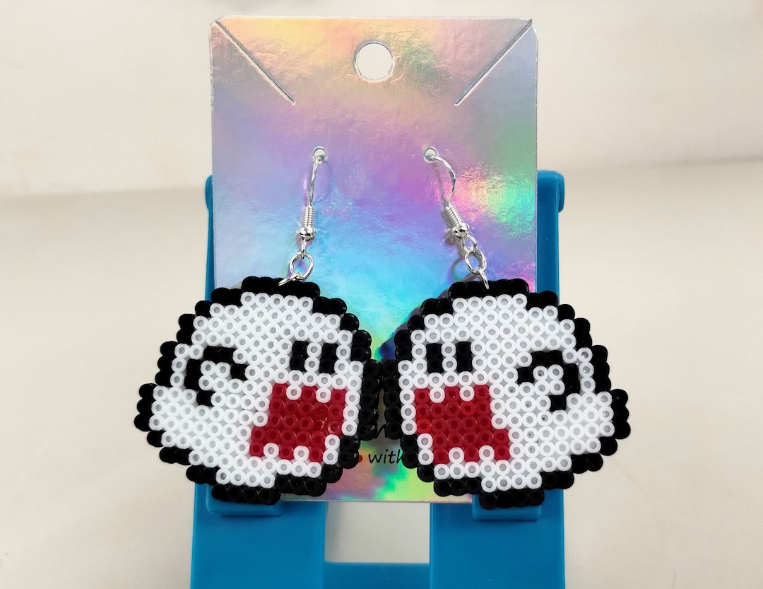 Boo (mario Brothers Inspired) Earrings / Perler Beads / Hama Beads ...