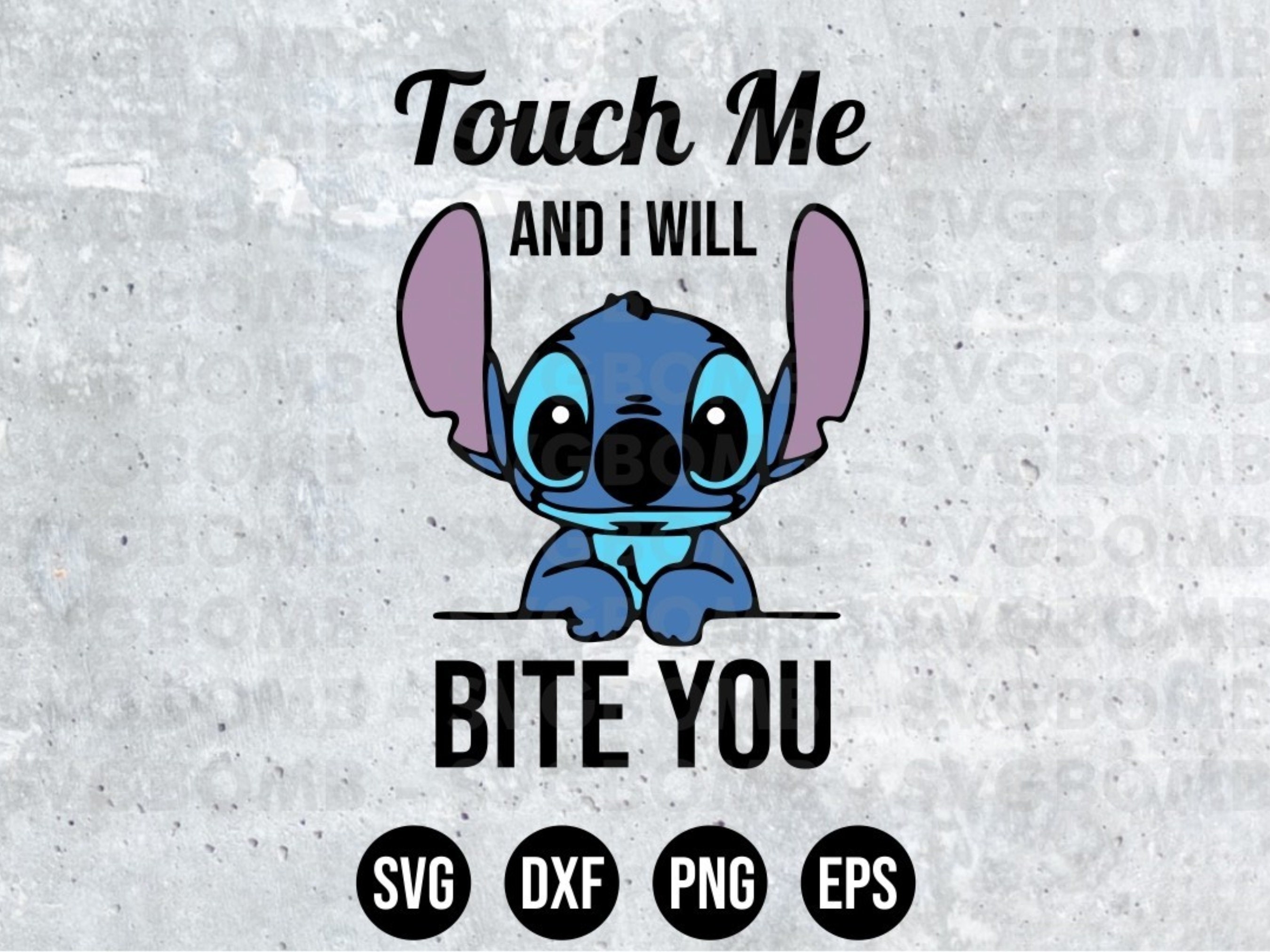 Touch Me and I Will Bite You Lilo & Stitch SVG - Etsy Canada