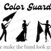 Color Guard SVG, Flag Corps Svg, Color Guard Vector for Silhouette ...