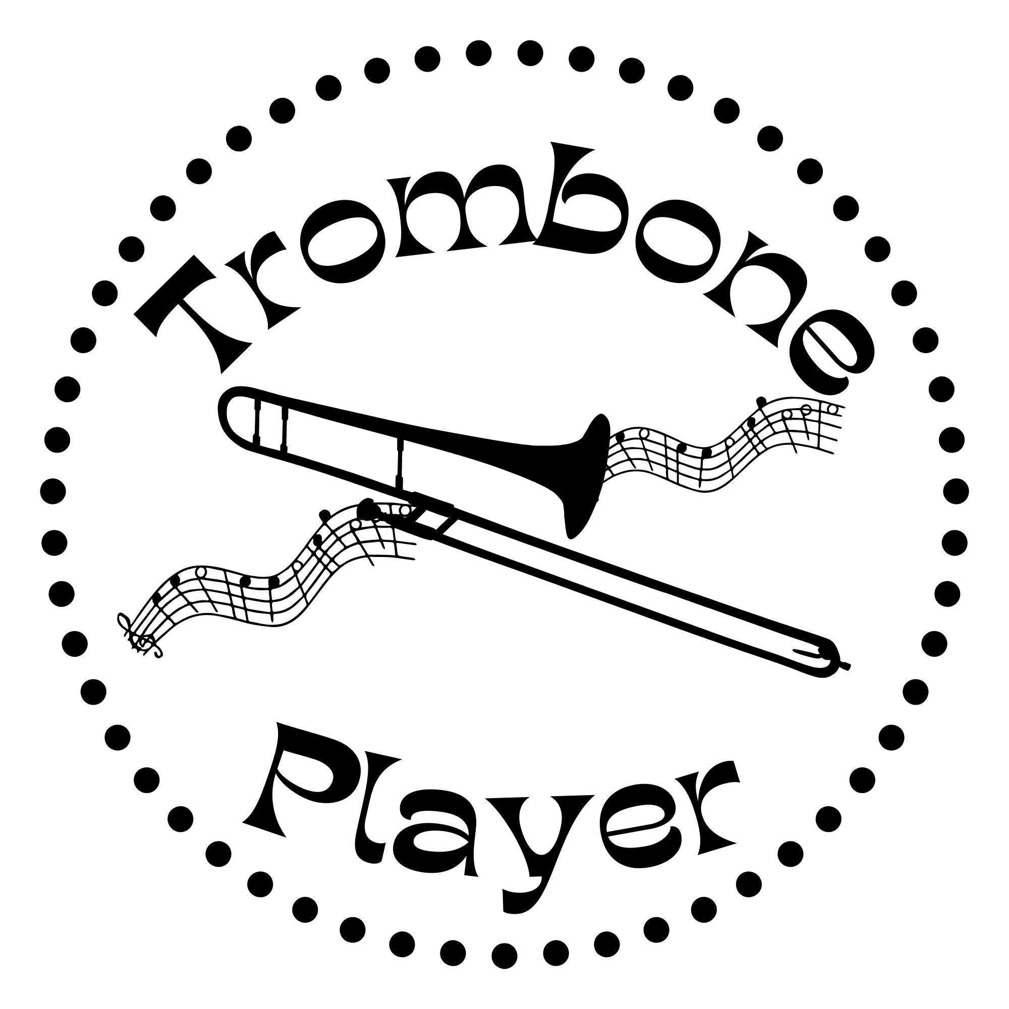 Trombone Player Digital File SVG, PNG, DXF Trombone Player Gift - Etsy