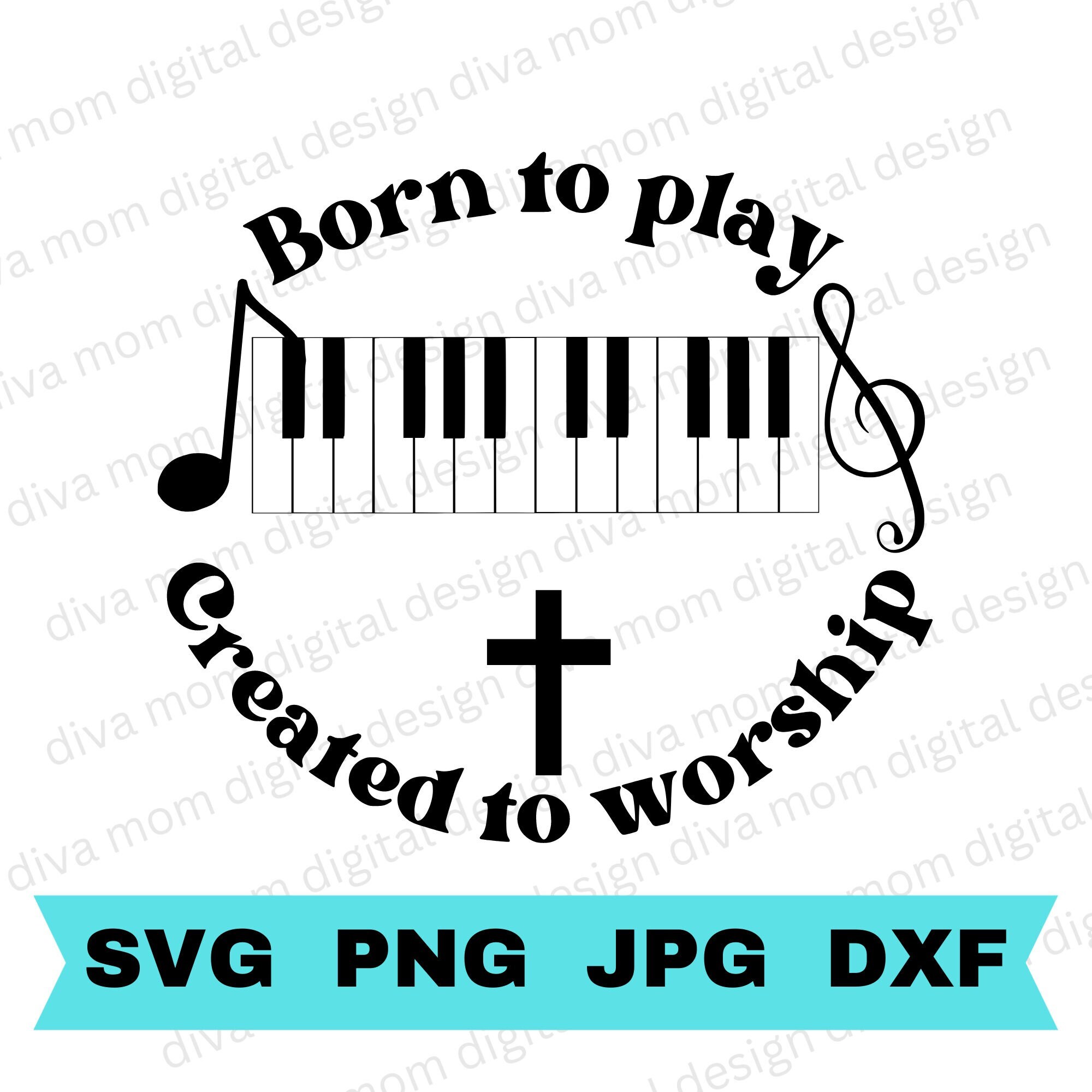 Worship Team Piano SVG Digital Download Worship Team Gift Piano Svg ...