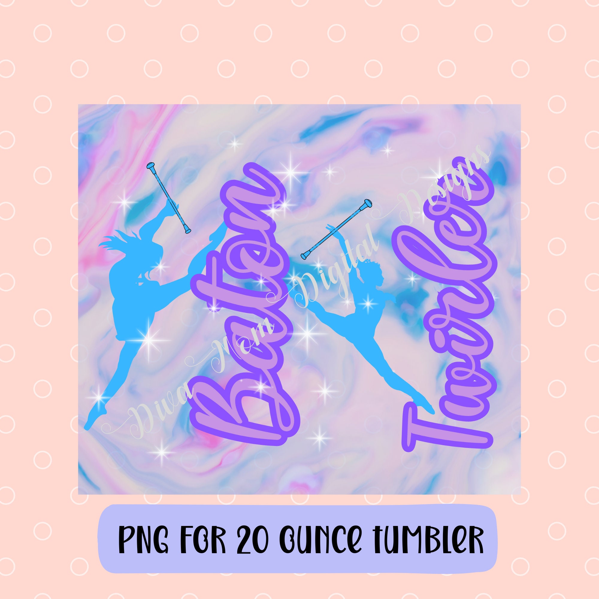 Baton Twirling PNG Design for 20 Ounce Tumbler | Twirler Png for ...