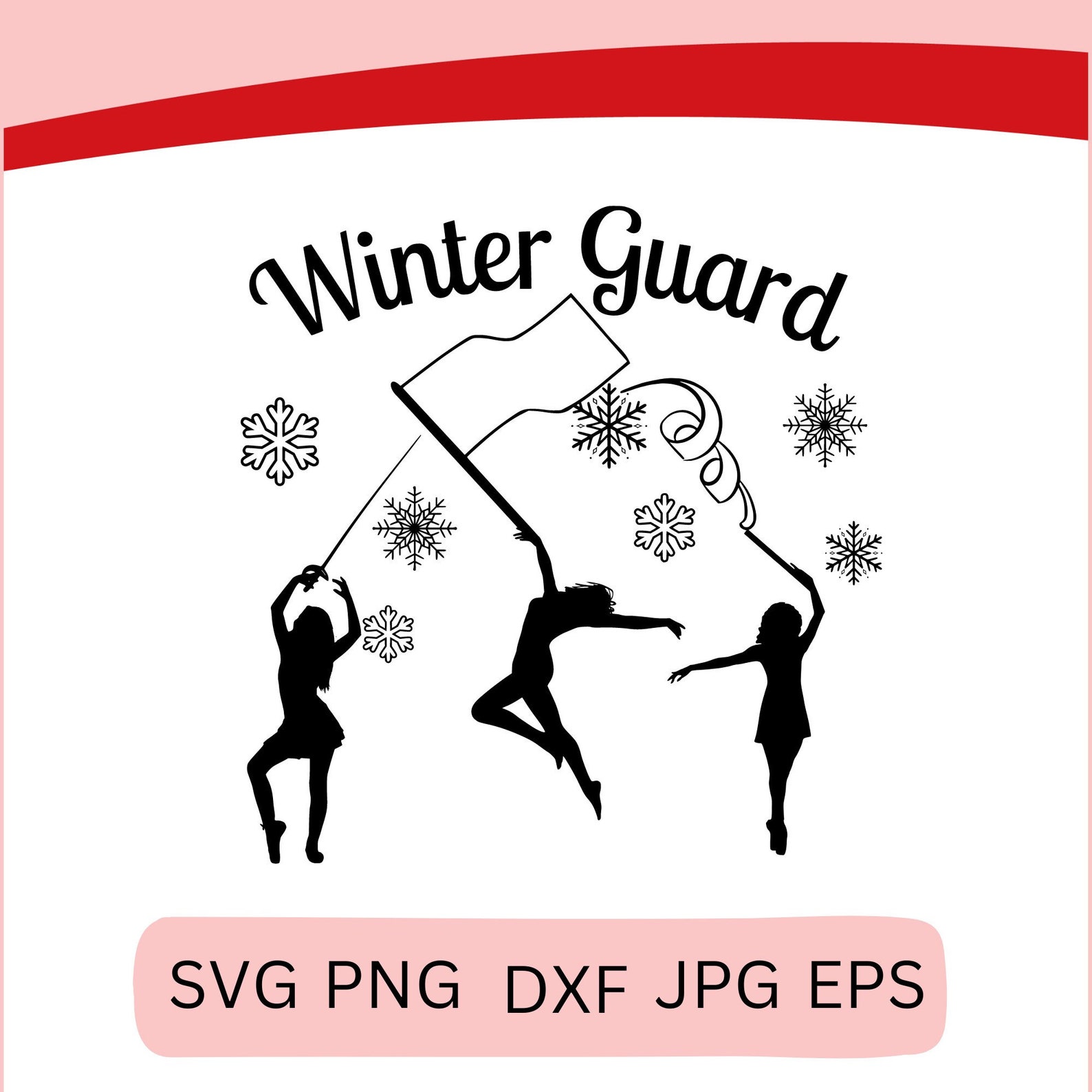 Color Guard Winter Guard Digital Download SVG PNG Color Guard Gift ...
