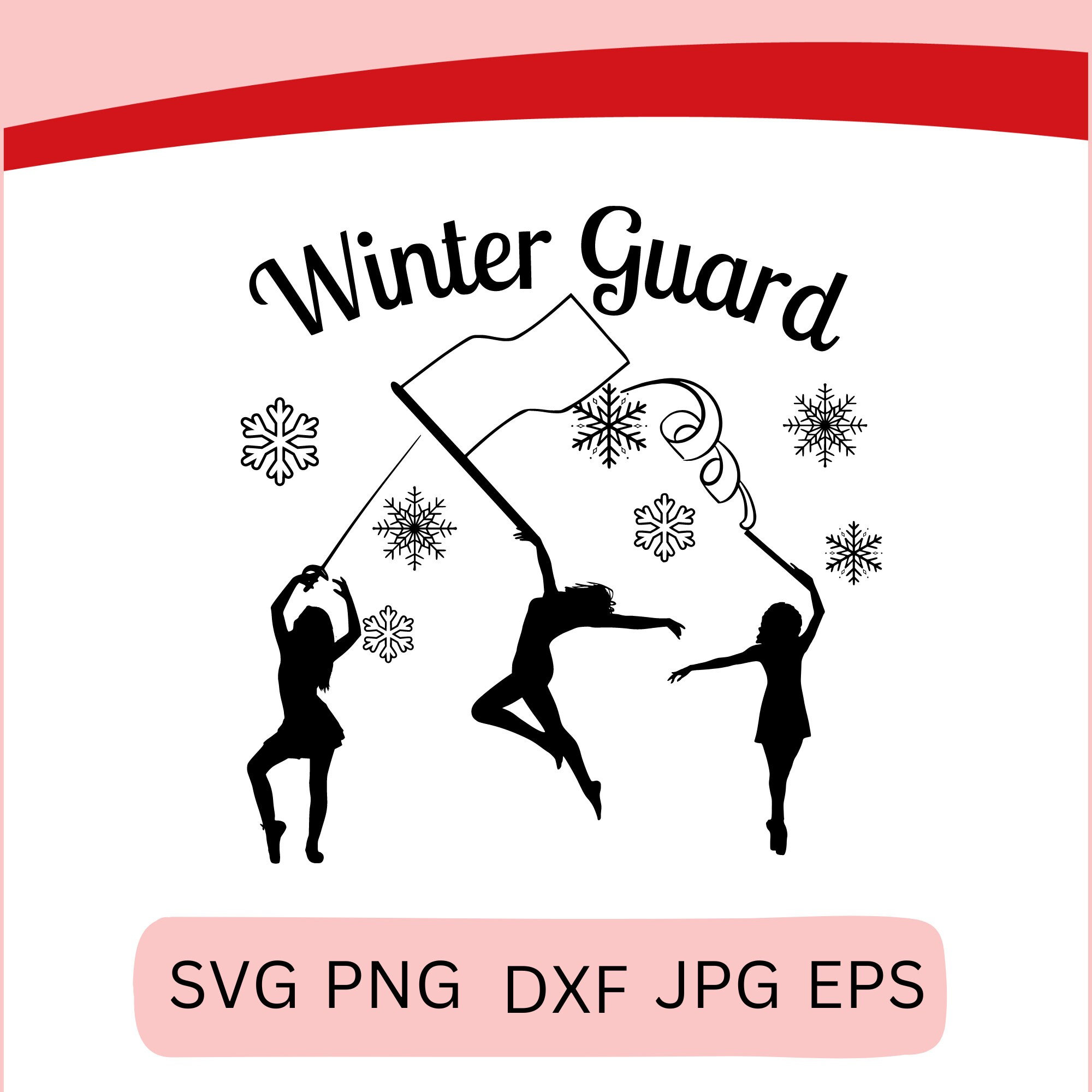 Color Guard Winter Guard Digital Download SVG PNG Color Guard Gift ...
