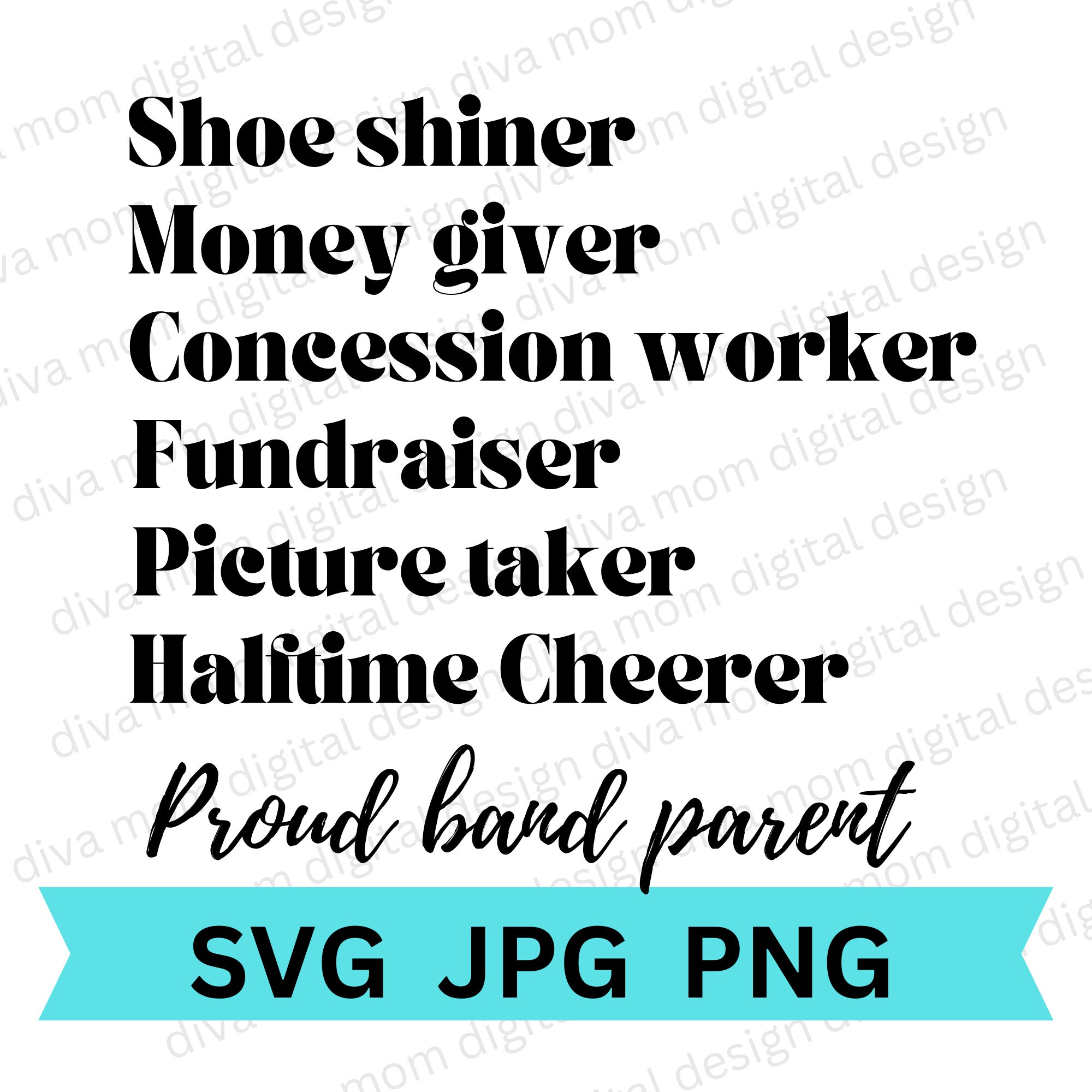 Band Mom Svg | Band Parent Png | Band Dad Svg | Marching Band Svg ...