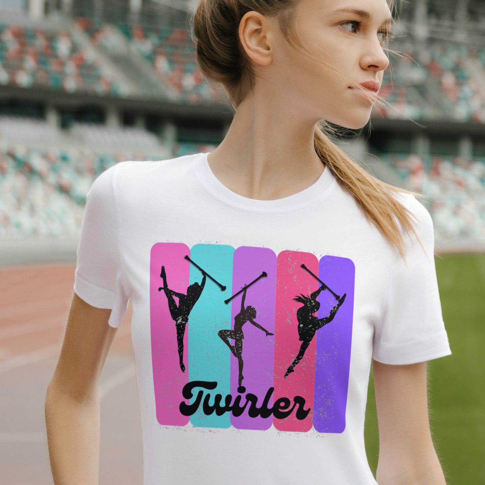 Baton Twirler PNG for Sublimation Design, Twirler Shirt Design ...