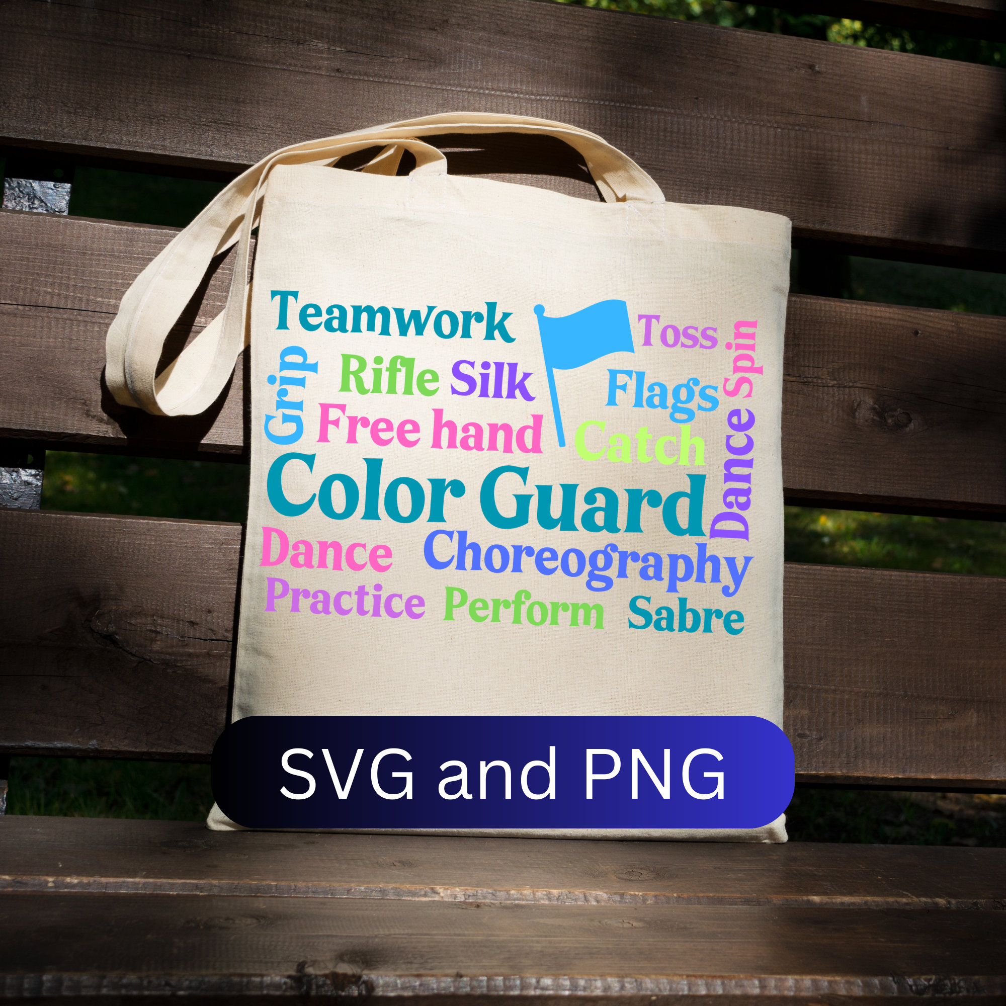 Color Guard SVG and Png Design, Marching Band, Flag Girl SVG, Gift for ...