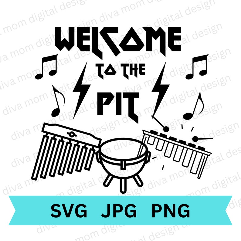 Front Ensemble Percussion SVG | Pit Percussion SVG | Gift for ...