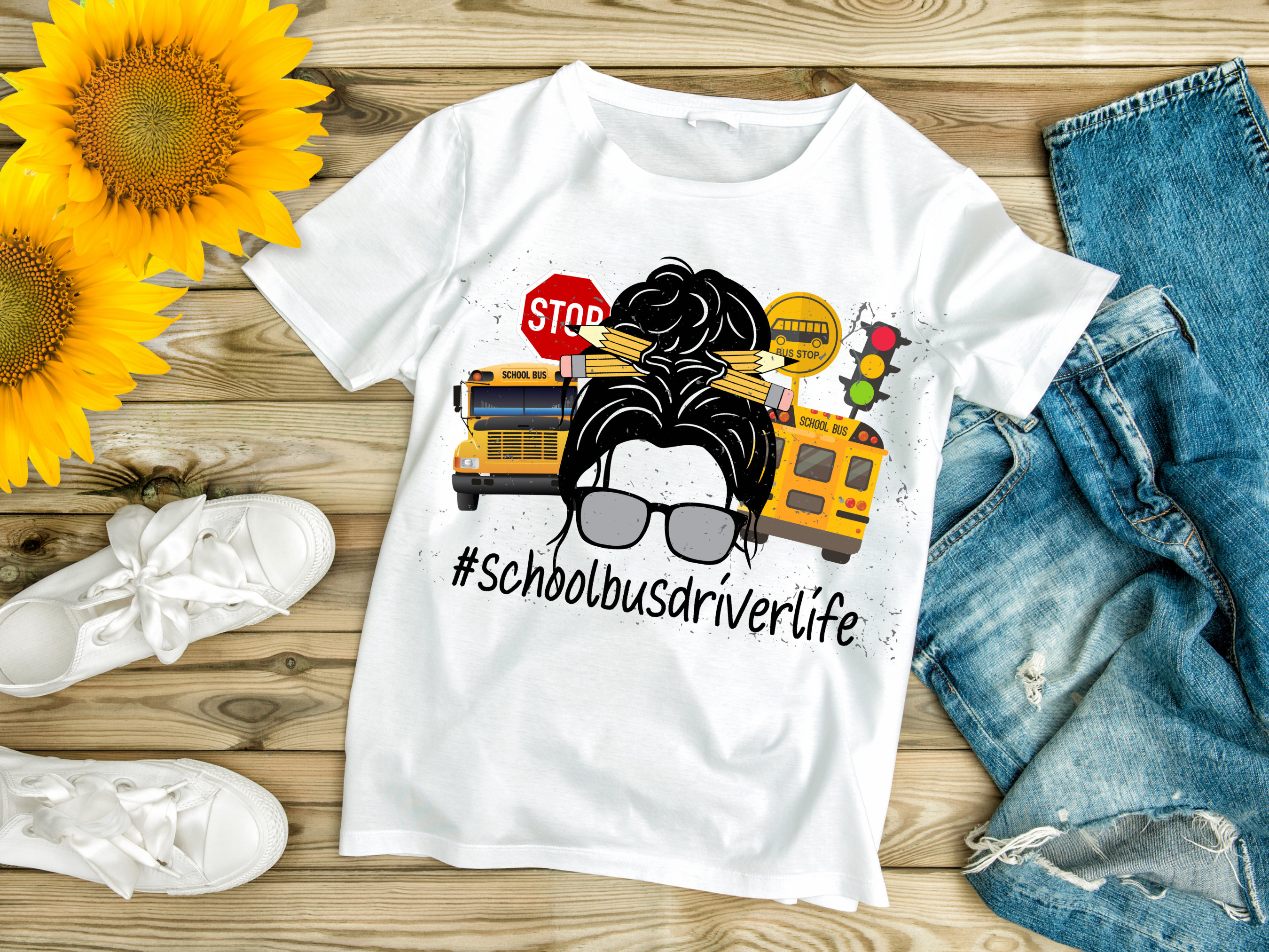 School Bus Driver Life Png Messy Bun School Bus PNG Bus Driver Png ...
