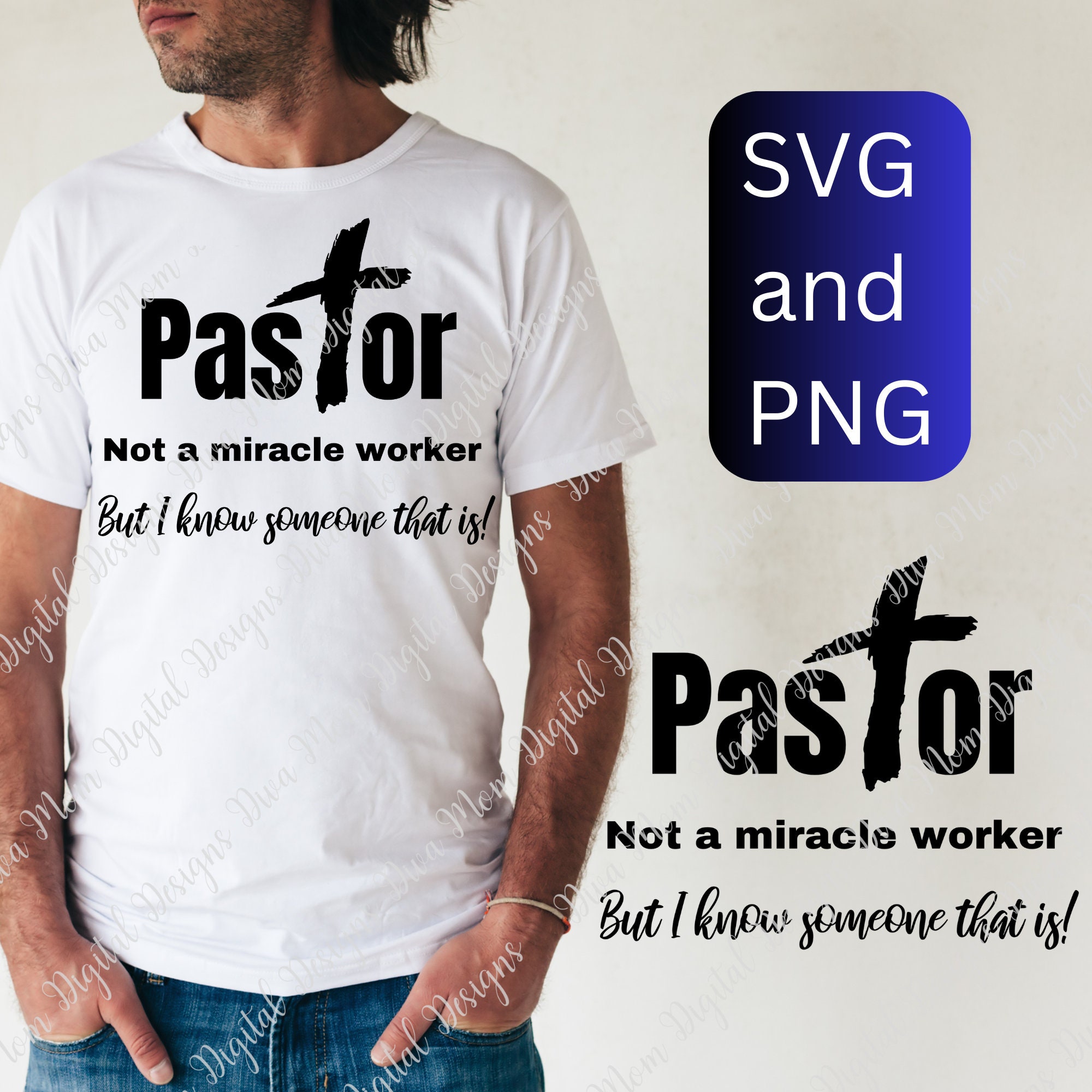 Pastor Design for Shirts Hats or Mugs, Pastor SVG PNG, Pastor ...