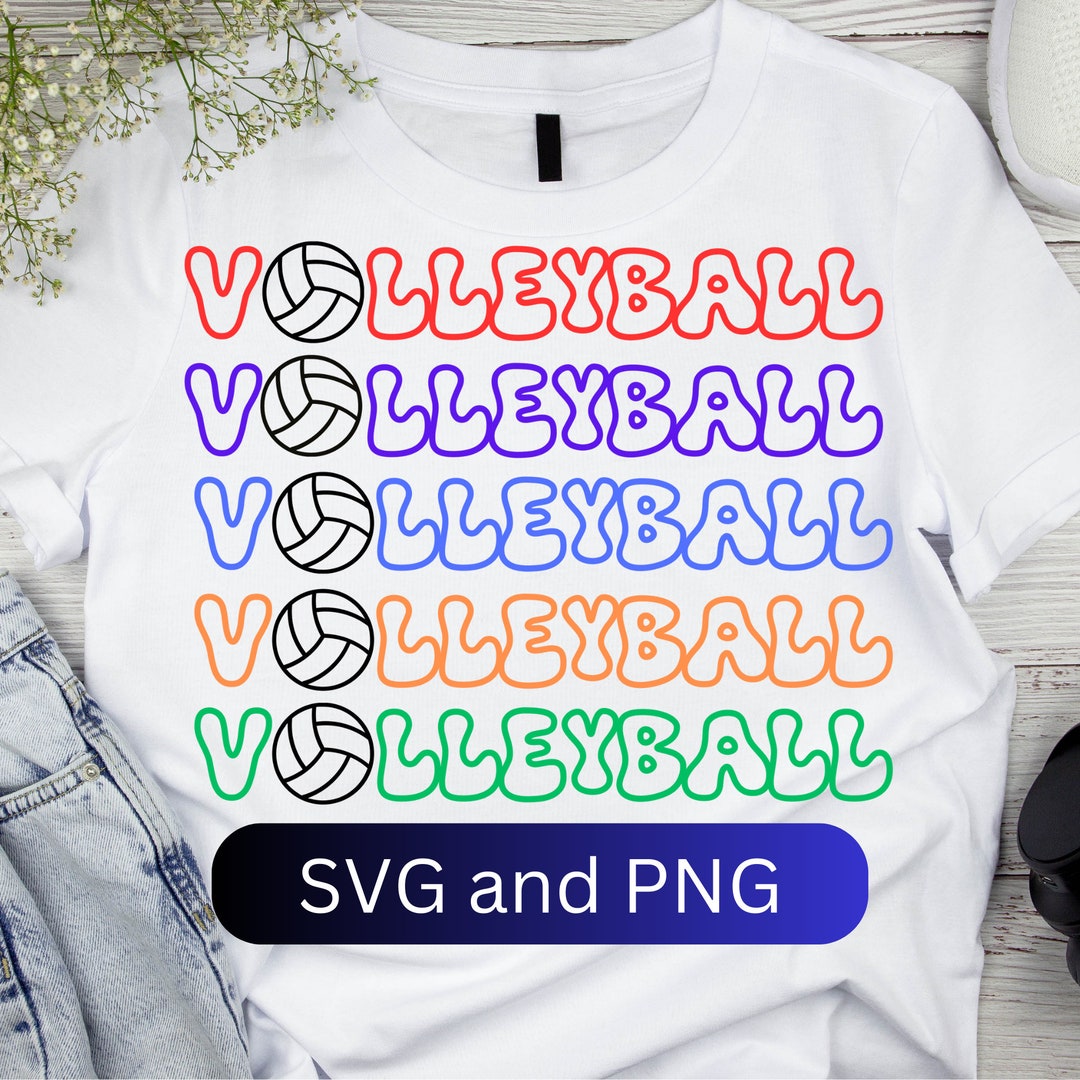 Volleyball SVG and PNG Volleyball Team Volleyball Rainbow - Etsy