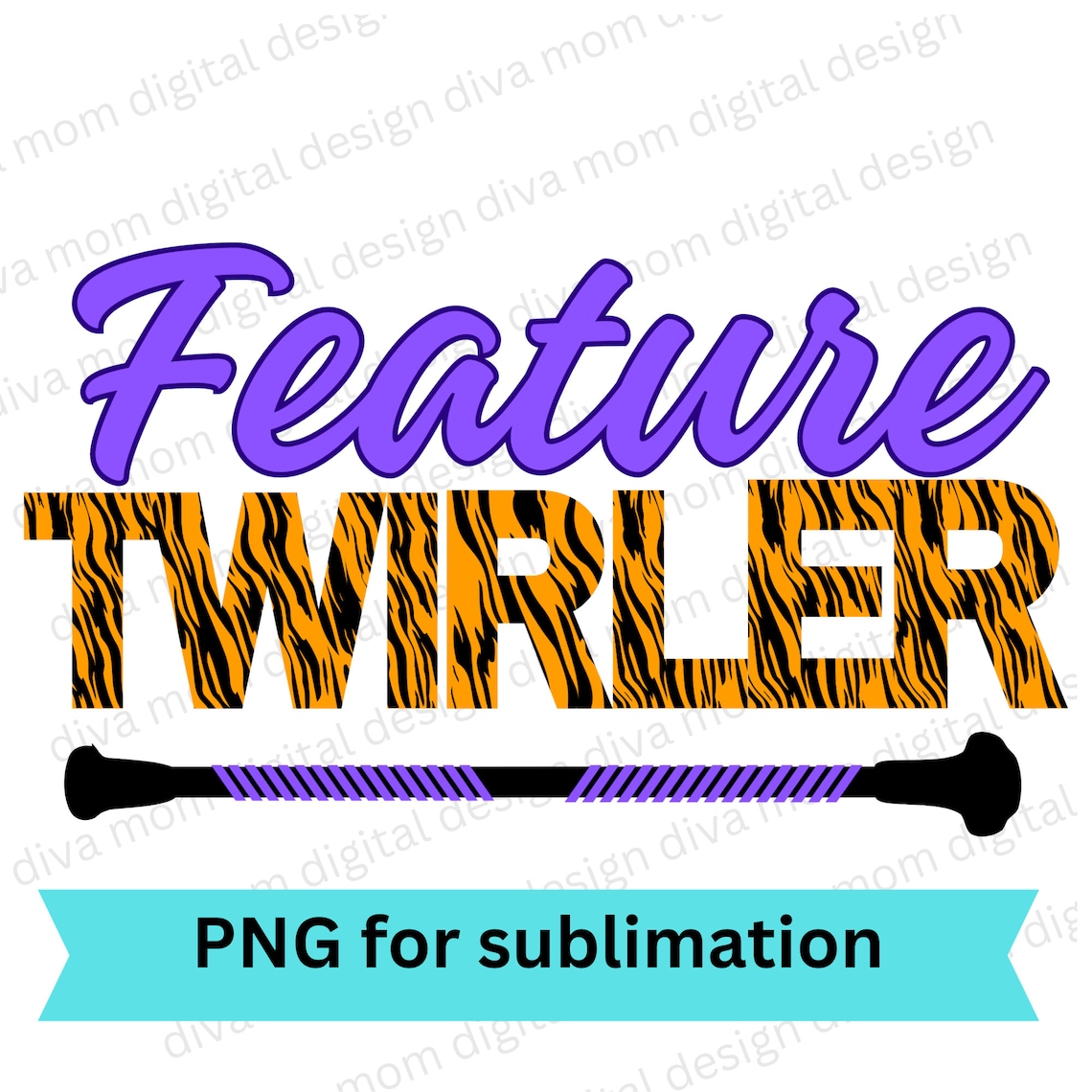 Feature Twirler PNG for Sublimation | Majorette PNG | Head Twirler ...