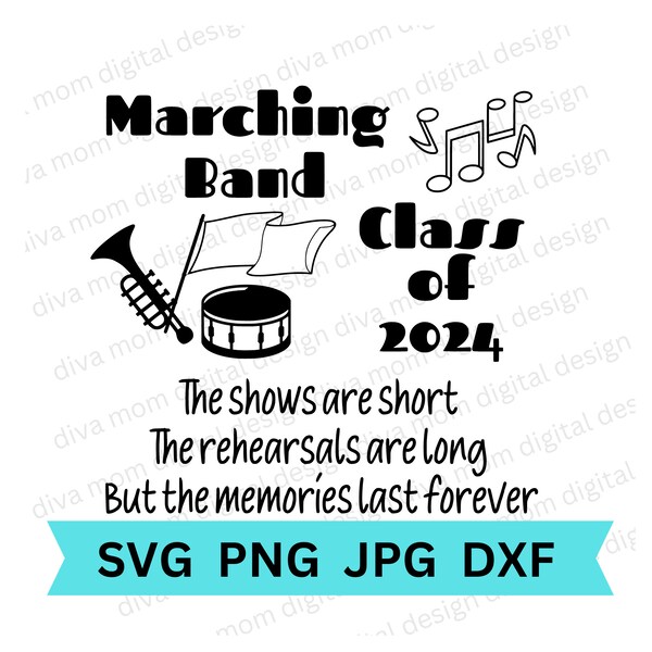 Senior 2024 Png Marching Band - Etsy UK