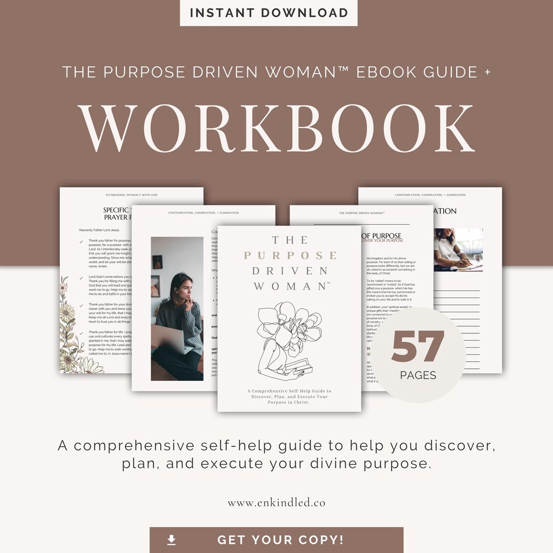 Find Your Purpose | the Purpose Driven Woman™ Ebook Guide + Workbook | Discover Your Life ...
